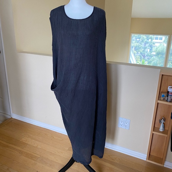 Soo Linen | Dresses | Stylish Lightweight Black Linen Japanese Dress ...